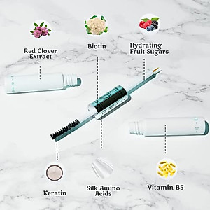 Lash24 by Hair La Vie | Eyelash Growth Serum - 2 Month Supply | Dual Formula Treatment with AM Primer & PM Lash Boost | Promotes Long, Voluminous Lashes 24 Hours a Day