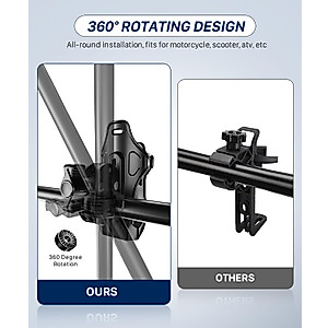 FODSPORTS Motorcycle ATV Cup Holder, Upgraded Motorcycle Drink Holder with 0.5-1.57" Metal Clamp, Universal Water Bottle Holder for Bike Scooter Boat Stroller Golf Push Cart Wheelchair Tractor