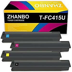 ZHANBO T-FC415U-K T-FC415U-C T-FC415U-M T-FC415U-Y Remanufactured Toner Cartridge T-FC415U Replacement forToshiba E-Studio 2515AC 3015AC 3515AC 4515AC 5015AC Printers 4 Pack