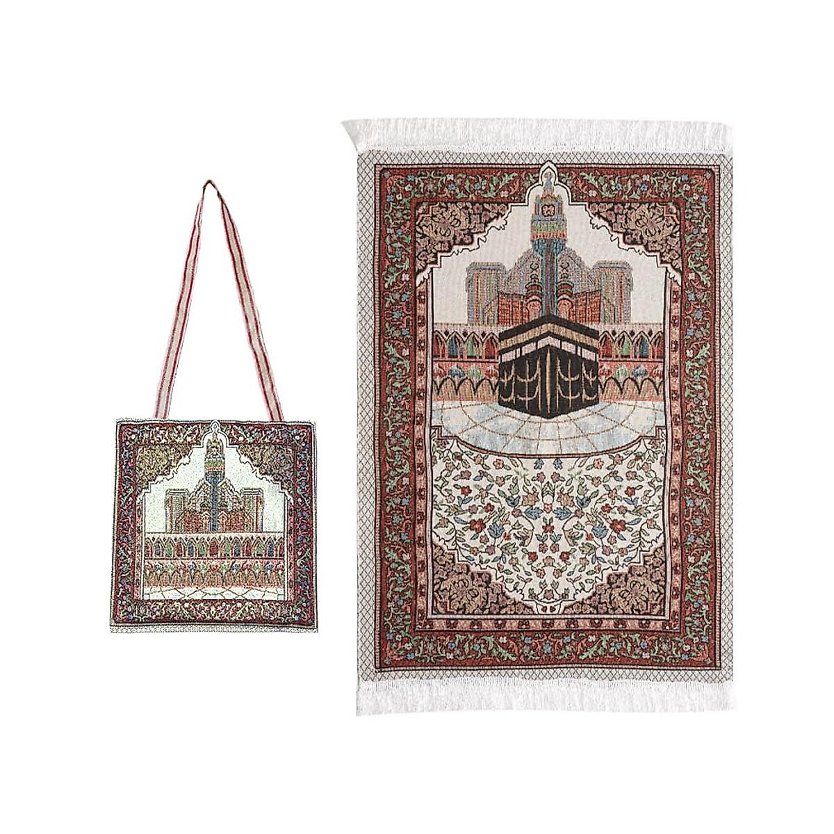 Anlising Prayer Mat, Prayer Mat Islamic, Muslim Prayer Rug, Prayer Mat Islam, with Elegant Design Bags, for Ramadan Islamic Muslim Prayer, Great Gift for Family, Lover and Friends