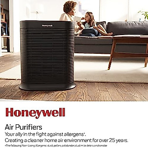 Honeywell HPA300 HEPA Air Purifier for Extra Large Rooms - Microscopic Airborne Allergen+ Reducer, Cleans Up To 2250 Sq Ft in 1 Hour - Wildfire/Smoke, Pollen, Pet Dander, and Dust Air Purifier – Black