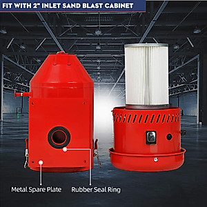 Oarlike 1.6 HP Dust Collector with 1.8 Gallon Capacity, Dust Collection Reclaimer System for Sandblasting Cabinets and Media Blasters