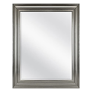 MCS Ezra Wall Mirror, Brushed Nickel, 22.66 x 28.66 in