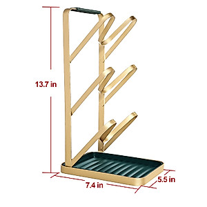 ZXMOTO Pot Lid Holder Spoon Rest Holder Utensil Rests for Kitchen Cabinet Spatula Rack Countertop Lid Organizer with Drip Pad 3-Tiers