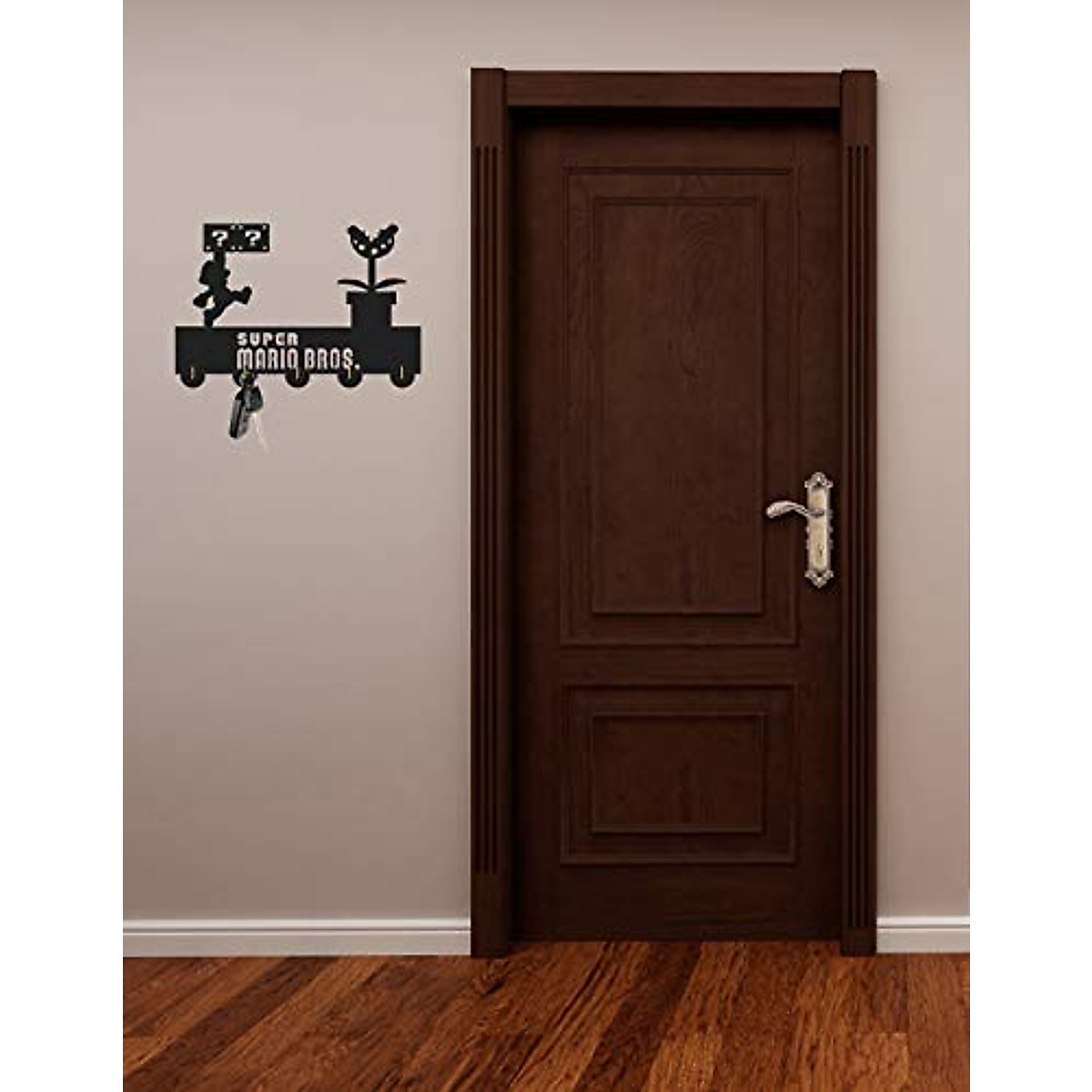 Super Mario Key Hooks-Unque Game Theme Decor Wall Hooks Heavy Duty 20LB(Max),Wall Décor,Wood Coat Hooks, Key Holder,Key Hanger for Wall、Entryway and Kitchen