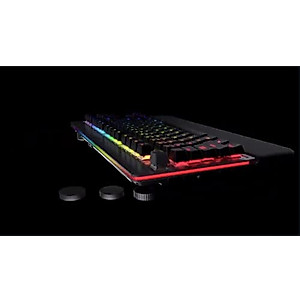 Mountain Everest Core Mechanical Gaming Keyboard - USB Hub - Cherry MX Hot-Swappable Switches - RGB Backlit (Midnight Black, Red - Linear & Quiet)