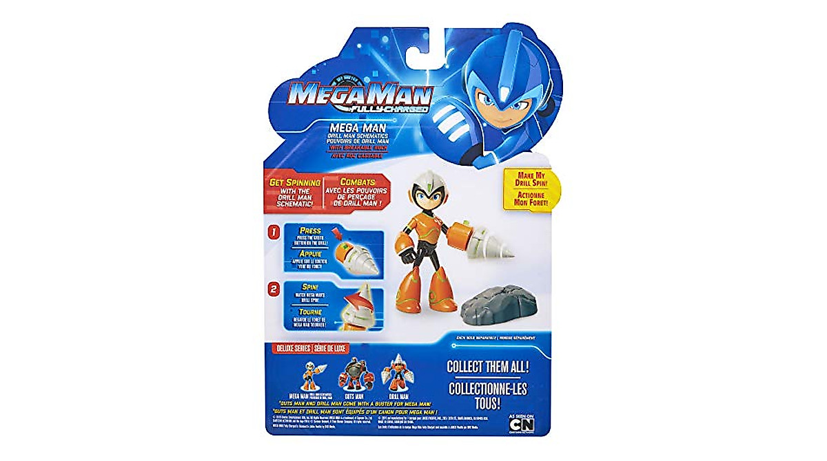 Megaman Fully Charged Deluxe Drill Man Action Figure