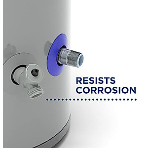 GE APPLIANCES Point of Use Water Heater | Electric Water Heater with Adjustable Thermostat & Drain Valve | 10 Gallon | 120 Volt | Stainless Steel, Gray (GE10P08BAR)