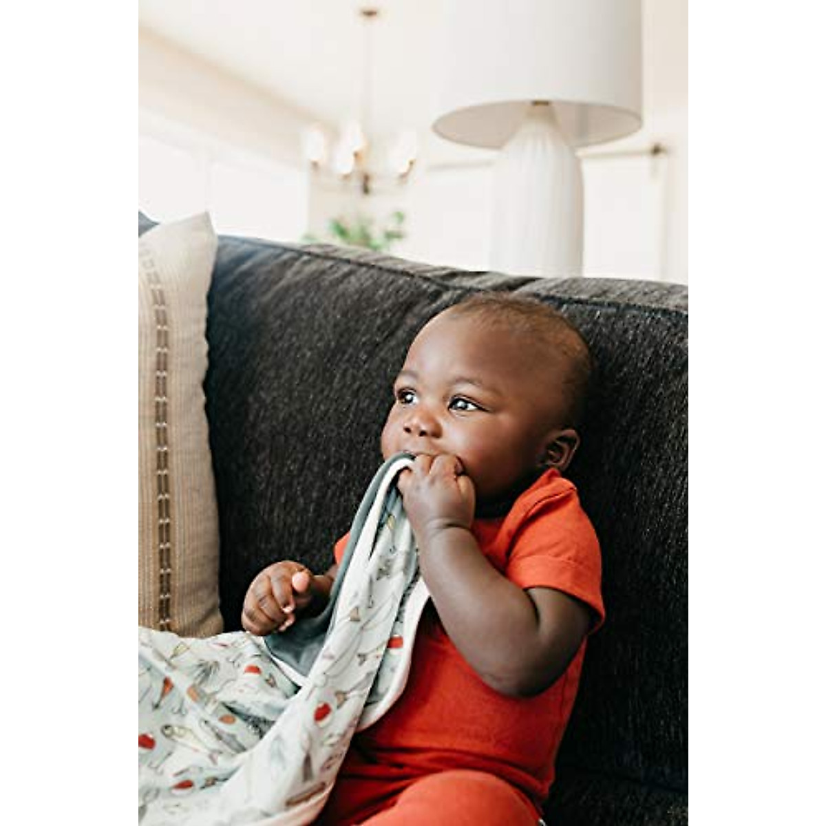 Copper Pearl Baby Security Blanket Set of 2 - Portable Size for Self-Soothing On-The-Go, Ideal Baby Blankets for Boys and Girls, Ultra-Soft, and Gift-Ready Loveys - Trout