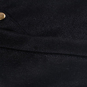 MIKI WELL Server Apron with 5 Pockets - Waterdrop Resistant Waitress Waiter Waist Short Apron,Black