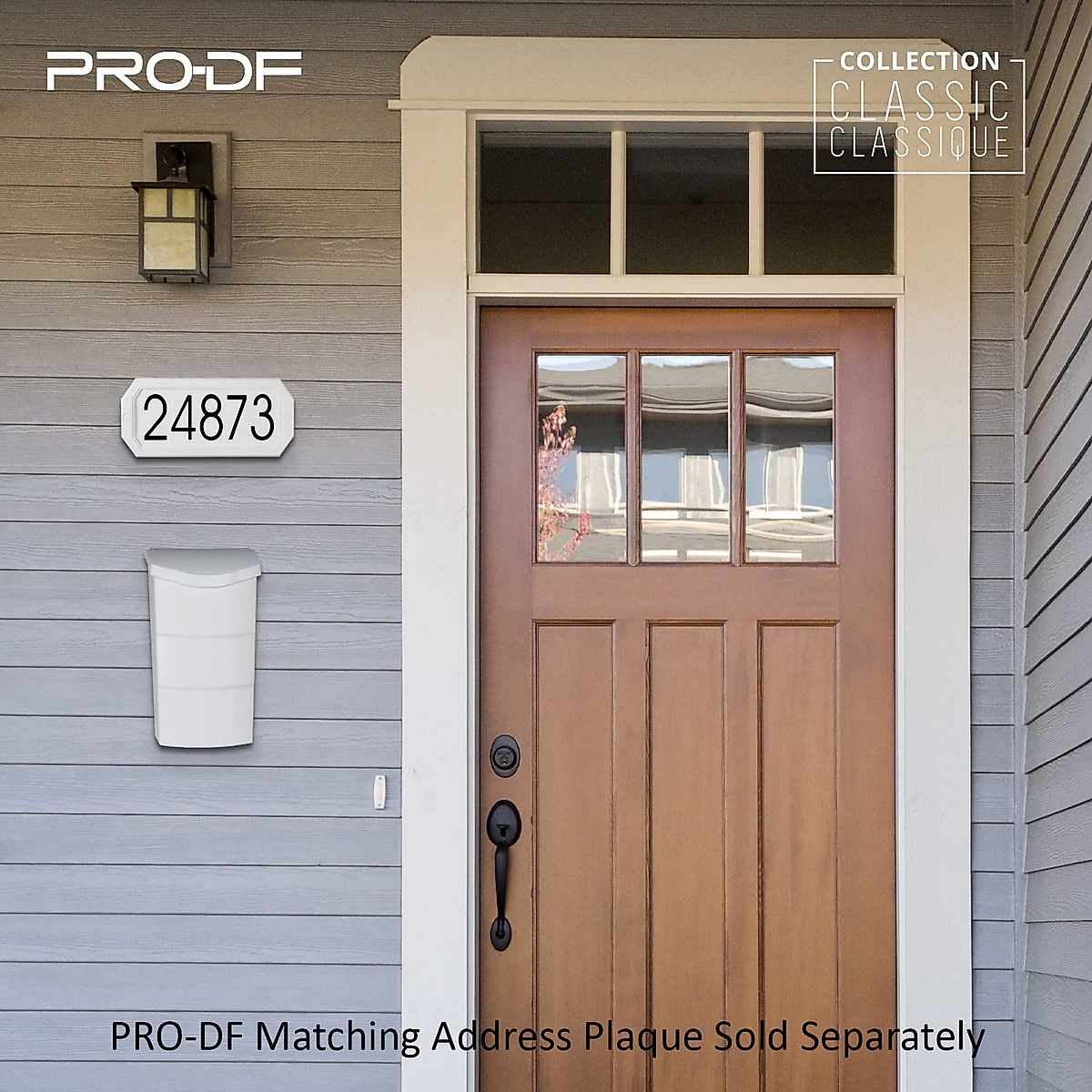 Small Plastic Mailbox for Outside Porch, Easy to Install Wall Mount, Lightweight, Heavy Duty, Rustproof, Maintenance-Free Vertical Mail Box for House - 8.25” x 4” x 13.75” (White)