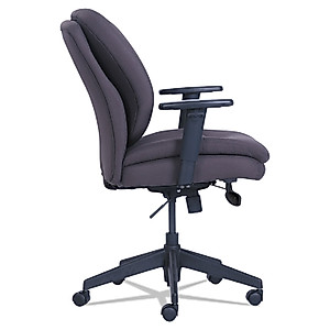 SertaPedic Cosset Ergonomic Task Chair, Supports Up to 275 Lb, 19.5" to 22.5" Seat Height, Gray Seat/Back, Black Base
