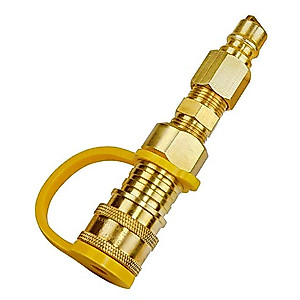 DOZYANT 3/8 Inch Natural Gas Quick Connect Fittings，LP Gas Propane Hose Quick Disconnect Kit, 100% Solid Brass