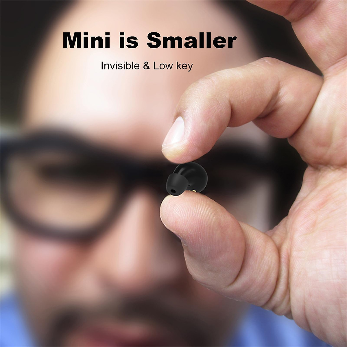 Small Mini Invisible Earbuds for Work Wireless Bluetooth Tiny Low Profile Micro Smallest Discreet Earbuds Hidden for Work Small Ear Buds Tiny Mini Invisible Headphones Discreet Hidden Headphones