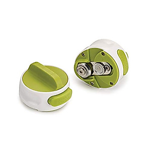 Joseph Joseph Can-Do Compact Can Opener Easy Twist Release Portable Space-Saving Manual Stainless Steel, Green