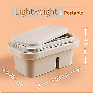 martol Multi-Use Paint Brush Basin with Brushes Holder,Washer,Trays,Palette Box-Artist Cleaner Cup for Watercolor Oil Acrylic Gouache Painting with Lid