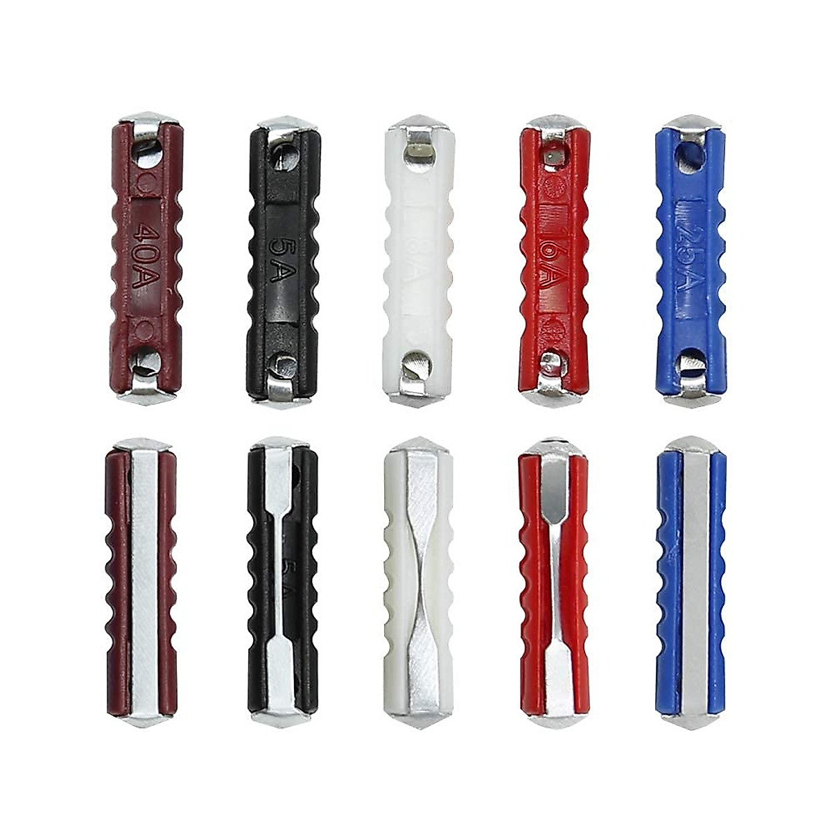 Car Fuses Torpedo Type European for Classic Cars Old Style 5A 8A 16A 25A 40A (200Pcs)