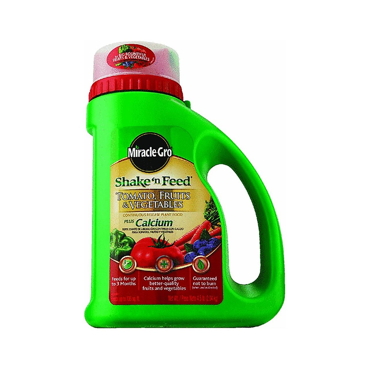 Miracle Gro Shake 'N Feed Plus Calcium For Tomatoes , Fruits And Vegetables 9-4-12 Granules Continuo