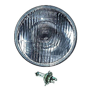 Octane Lighting 5-3/4" Motorcycle 6V Semi Sealed Headlight Headlamp Halogen H4 Light Bulb 6 Volt
