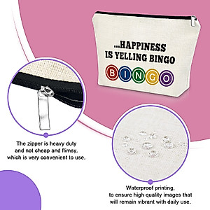Sazuwu Bingo Lover Gift Bingo Game Gift for Women Makeup Bag Birthday Gifts for Bingo Player Bingo Gambler Gift Cosmetic Bag Lucky Bingo Gifts Christmas Gifts for Her Cosmetic Travel Pouch