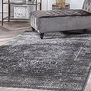 nuLOOM Delores Persian Area Rug, 4' x 6', Dark Grey
