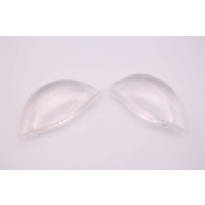 1Pair Thicken Breathable Silicone Gel Bra Inserts Pad Breast Enhancers Push-up Booster Molding Pads Perforated Swimwear for Women Lady Girls Bikini Swimsuit(Clear)
