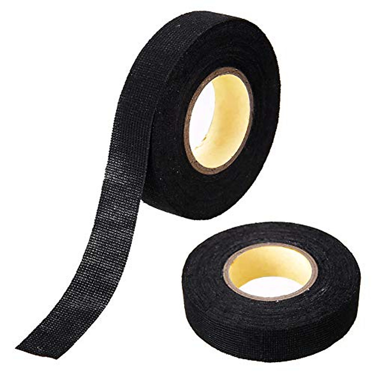 Wiring Harness Cloth Tape,MoreChioce Car Waterproof Tape Noise Reduction Car Wiring Harness Tape Electrical Insulation Tape Heat-Resistant Adhesive for Car Motorcycle 25m x 3cm,Black