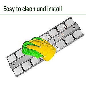 Folocy 18" X 5-1/2" BBQ Grill Briquette Tray Heat Plates Shield, Replace Viking OEM 032370-000, BBQ Gas Grill Replacement Parts for VGBQ54224, VGBQ55424, VGIQ542241NSS, VGIQ54224NSS, VGBQ33002RENS