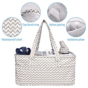 BAGLHER Baby Diaper Caddy Organizer,Large Baby Product Storage Rack and Kindergarten Storage Box,Portable Diaper Rack and Car Storage Box.