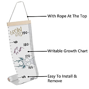 Watris Veiyi Height Measure Chart, Growth Height Chart, Measuring Height Chart, Cute Portable Writable Wall Sticker Height Measure Meaningful Memories Removable Roll Up Measure Wall Chart 7.9x8.3in(A)