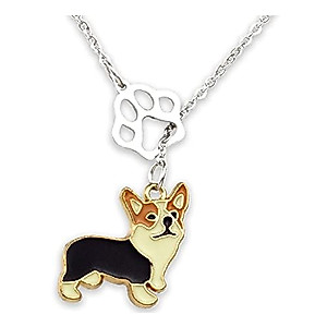 Kivosliviz Corgi Gifts Necklace for Women Corgi Mom Merchandise Corgi Dog Lovers Necklaces Stuff Corgis Charm Merch Jewelry Corgi Necklace