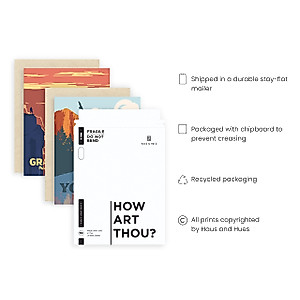 HAUS AND HUES Vintage National Park Posters Set National Parks Art Prints Nature Wall Art and Mountain Print Set Abstract Prints of Mountain Wall Art (11"x14", UNFRAMED)