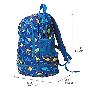 Kids Backpacks for Boys and Girls,Cute Lightweight Bookbag Toddler Preschool Backpack with Insulated Lunch Bag Navy