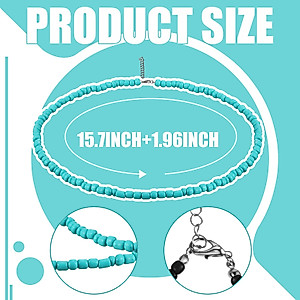 Yinkin 12 Pcs Puka Shell Necklace Beach Surfer Beaded Necklace Summer Surfer Chokers for Men Women Jewelry(Multicolor)