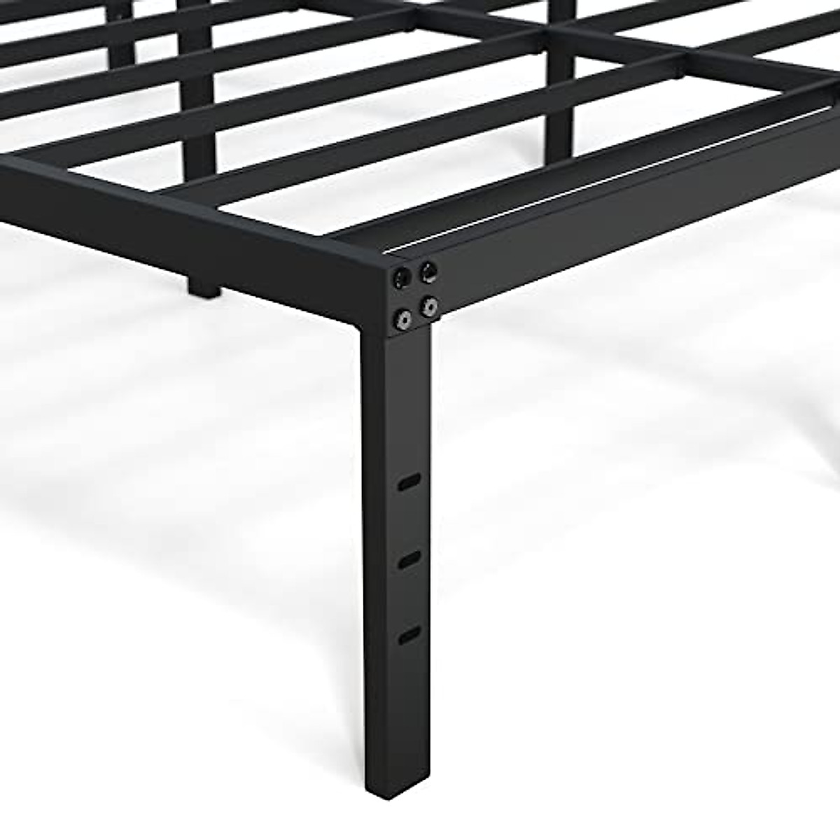 Maenizi 16 Inch King Bed Frame No Box Spring Needed, Heavy Duty King Platform Bed Frame Support Up to 3000 lbs, Easy Assembly, Noise Free, Black