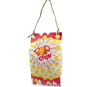Mandarin Bird Toys by M&M 5112 Sola Popcorn Shredder - Handmade Super Shreddy Bird Toy, Food Grade Popcorn Bag, Natural Sola Wood Pops, Easy to Shred and Forage, Great for Small to Med Size Pet Birds