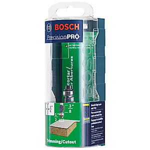 BOSCH 85316MC 1/2 In. x 3/8 In. Carbide-Tipped Smooth-Edge Laminate Trim Router Bit