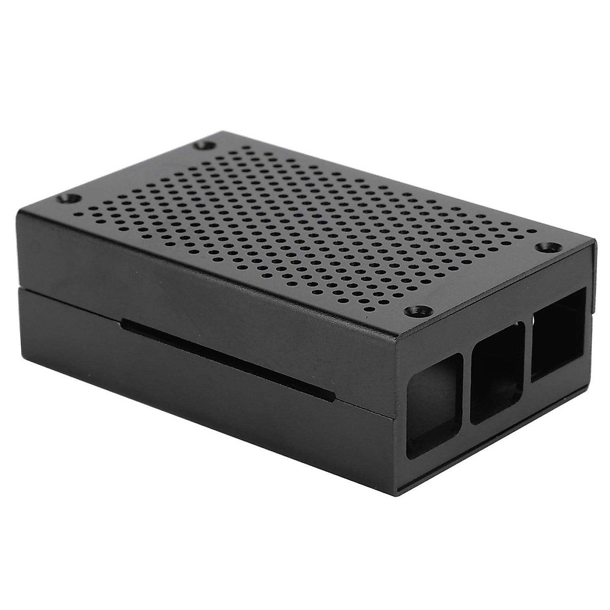 Case for 3 B+ (B Plus) / Pi 3 B, Aluminum Alloy Case Mesh Shell Vent Motherboard , for Heatsink (Black for 3B+/3B)