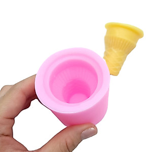 Ice cream cone mold mini cone model B Silicone Mold Wax mold Resin mold Soap mold Realistic Flexible mold (Only Cone mold)