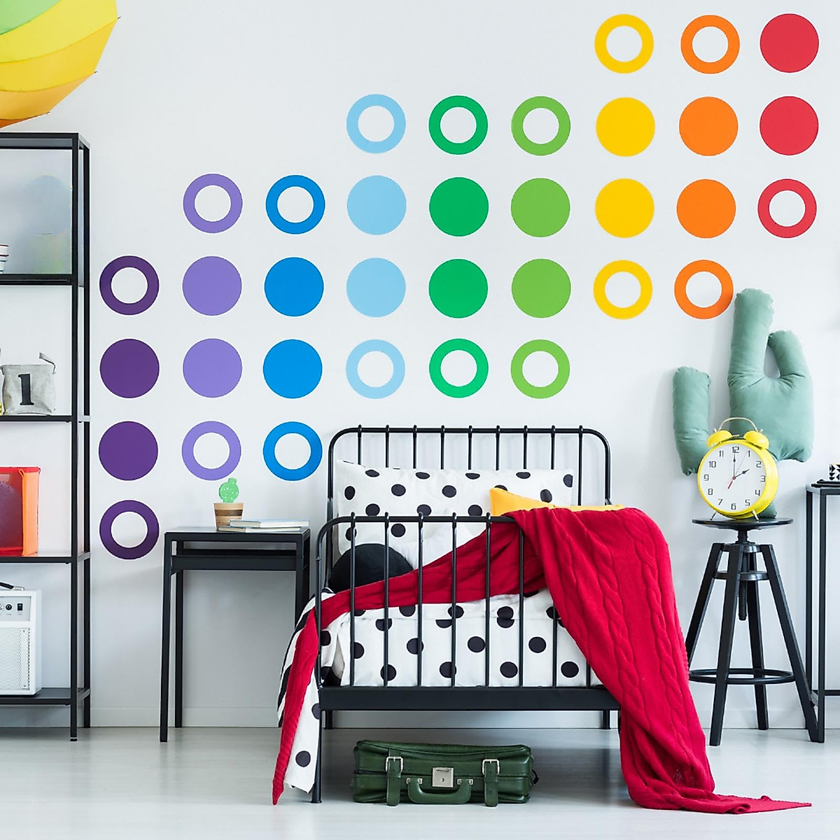 14 Pieces Large Stencil for Painting on Wood Plastic 5 Point Stencil Template Paint Stencils for Fabric Walls Arts Paper Home Decoration (Circle)