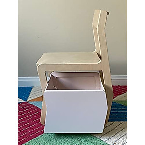 DR. ORGANIZER TYL Children's, one Size, with Yellow Storage Box, Brown Chair