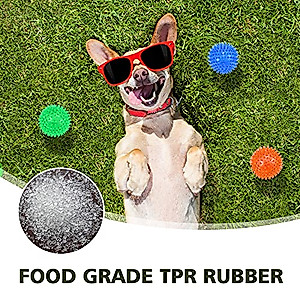 petizer 3-Pack 2.5 Inch Squeaky Dog Toy Balls, Floating Dog Pool Balls, Dog Spiky Balls, Interactive Fetch Toys for Puppy, Dog Chew Toys for Boredom, for Small Medium and Large Dogs