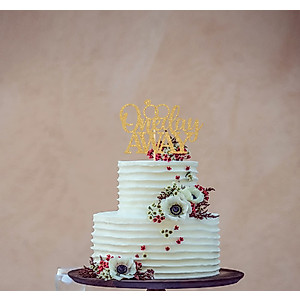 One Day Away Cake Topper, Wedding Rehearsal Cake Decoraations Gold Glitter