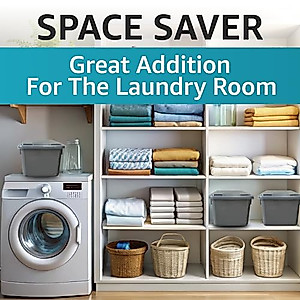 Skywin Laundry Pod Container - Laundry Pod Storage Container for Laundry Room Organization Laundry & Dishwasher Pod Laundry Container (Grey)