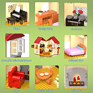 Tenhorses Cabin House Building Set, Cozy Log Country Home with Lighting Kit, Home Decor Creative DIY Birthday Toy Gifts for Girls or Adults (692pcs)