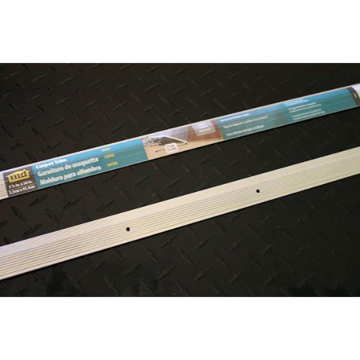 M-D Building Products 78071 Fluted 1-3/8-Inch by 36-Inch Carpet Trim, Silver