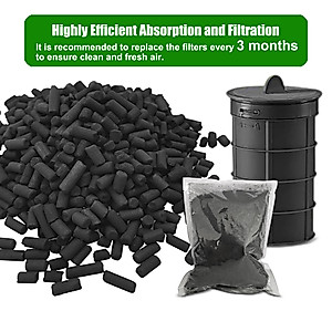 Shurex Odor Absorbing Filter Refills for Vitamix Eco 5 FoodCycler Food Waste Reducer, Replacement Activated Carbon for Vitamix Eco 5 Foodcycler Replacement Filters