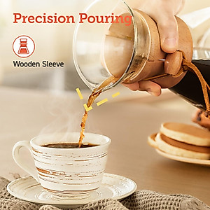 COSORI Pour Over Coffee Maker with Double-layer Stainless Steel Filter, Coffee Dripper Brewer & Glass Coffee Pot, High Heat Resistant Decanter, 34 Ounce