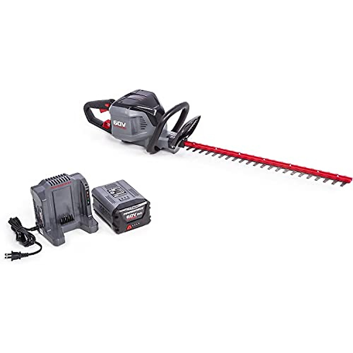 POWERWORKS 60V 24-Inch Brushed Hedge Trimmer, 2Ah Battery and Charger Included
