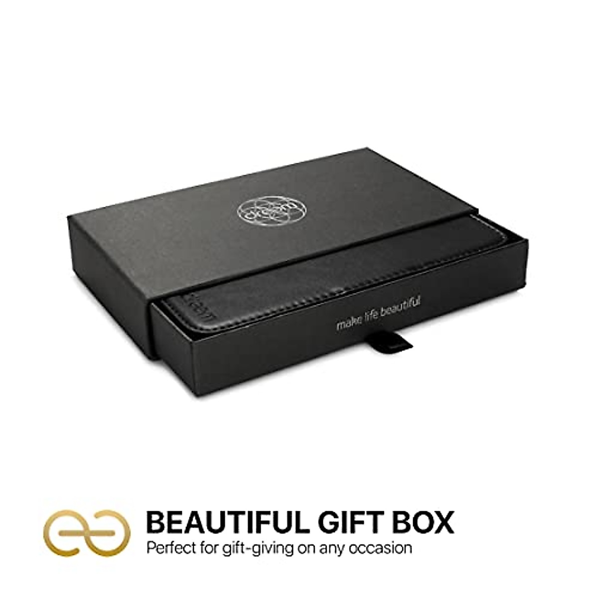 Dreem Fibonacci 2-in-1 Wallet Case for Apple iPhone 13 Pro - Luxury Vegan Leather, Magnetic Detachable Shockproof Phone Case, RFID Card Protection, Magsafe Compatible - Black